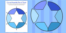 Fold and Cut Star of David Paper Activity (teacher made)
