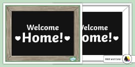 Welcome Home Vertical Door Banner (teacher made) - Twinkl