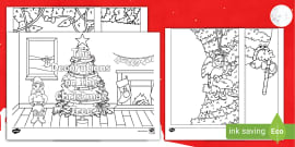 Christmas Gonk Colouring Pages (teacher made) - Twinkl