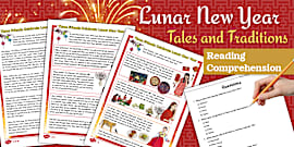 Lunar New Year Reading Comprehension for Year 1