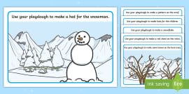 Winter Playdough Mats English/Spanish (Hecho por educadores)