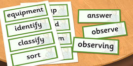 Science Investigation Vocabulary Cards - Science - Twinkl
