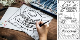 Shrove Tuesday Colouring Pages - Pancake Day - Twinkl