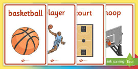 Basketball Word Mat (teacher made) - Twinkl