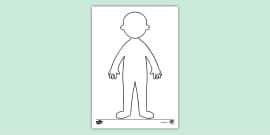 Blank Human Body Diagram/Template | Body Outline KS1