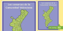 Póster DIN A2: Las comarcas de Cantabria