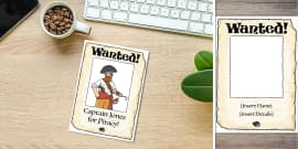 Wanted Poster Editable Template (teacher made)
