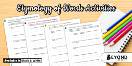 Etymology Word Match for Grade 5-6