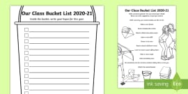 My Bucket List Worksheet - English Resources (teacher made)