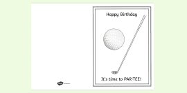FREE! - Golf Ball Colouring | Colouring Sheets - Twinkl