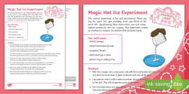 Sticky Ice Science Experiment (teacher made) - Twinkl