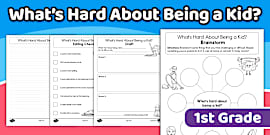 First Grade How I Go to School Writing Prompt Worksheet
