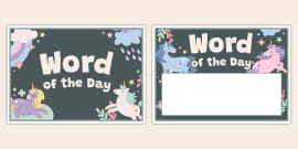 👉 Word of The Day English Poster - Word Board - Twinkl
