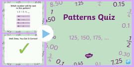 Patterns and Sequences PowerPoint | Number Algebra | Twinkl