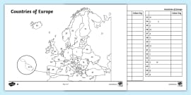 Blank Europe Map Outline (teacher made) - Twinkl