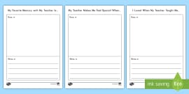 Teacher Appreciation Week Writing Task | ELA | Twinkl USA