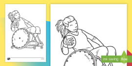 FREE! - Paralympic Rugby Colouring Sheet | Colouring Sheets