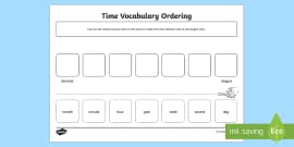 Time of Day Chart Activity (teacher made)