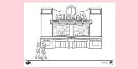 FREE! - Cinema Movie - Colouring Page (teacher made)