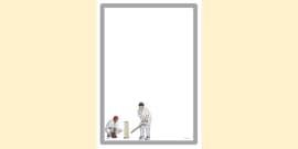 Cricket Players Page Border | Page Borders | Twinkl - Twinkl