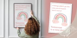 Love Is in the Air Muted Rainbow-Themed Poster - Twinkl