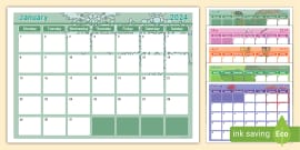 2024-2025 Month at a Glance Calendar (Teacher-Made) - Twinkl