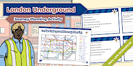 Underground Sign Colouring Cut Outs - London