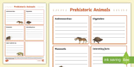 EYFS All About Prehistoric Animals Fact Files - Twinkl