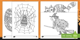 Halloween-Themed Mindfulness Coloring Sheets - Health & Wellbeing