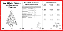 Christmas Themed Year 4 Maths Addition and Subtraction Workbook