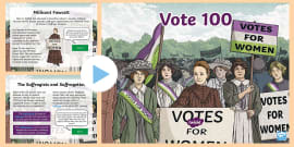 Suffragettes Fact File - The Suffrage Movement - KS2