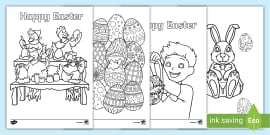 Easter Colouring Sheets | Festivals | Primary Resources