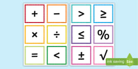 Square Number Cards (teacher made)