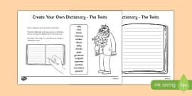 FREE! - Word Mat to Support Teaching on The Twits - Twinkl