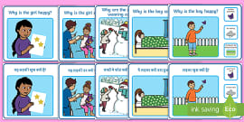 Winter Cause and Effect Scene and Question Cards - Twinkl