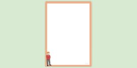 FREE! - Boy with Dimples Page Border | Page Borders | Twinkl