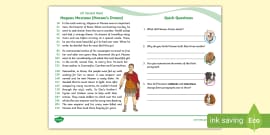 The Legend of the Lady of the Lake Story Sheet - Twinkl