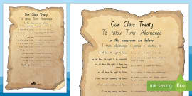 Our Class Treaty Poster Template (teacher made)