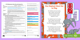 One Elephant Went Out to Play Nursery Rhyme Poster