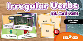 ESL Irregular Verb Sorting Cards for Kids