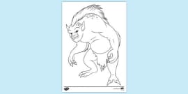 Grendel Description Activity Sheet (teacher made) - Twinkl