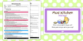 Autumn Pine Cone Pie Mud Kitchen Recipe Booklet - EYFS