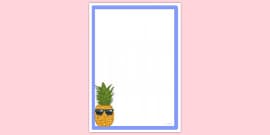 FREE! - Simple Pineapple Page Border | Page Borders | Twinkl