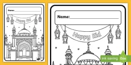 Eid Mubarak Colouring Pages For Toddlers - EYFS - Twinkl