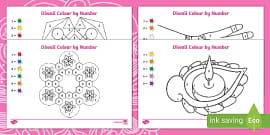 FREE! - Diwali Subtraction Worksheet (teacher made) - Twinkl