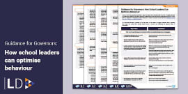 Guidance for Governors: Visits to Schools (teacher made)