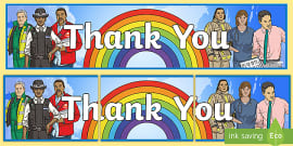 Thank You Key Workers Colouring Posters (teacher made)
