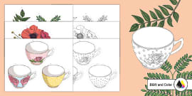 Boho Tea Party Book Tasting Bulletin Board Pack - Twinkl