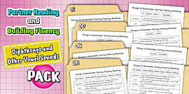 Partner Reading & Building Fluency - Long Vowel Sounds Pack