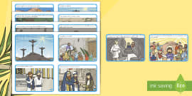 Tarjetas de secuenciar de cuento: La historia de la Semana Santa